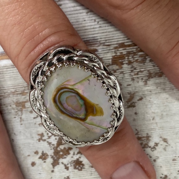 Jewelry | Vintage Whiting Davis Mother Of Pearl Ring | Poshmark
